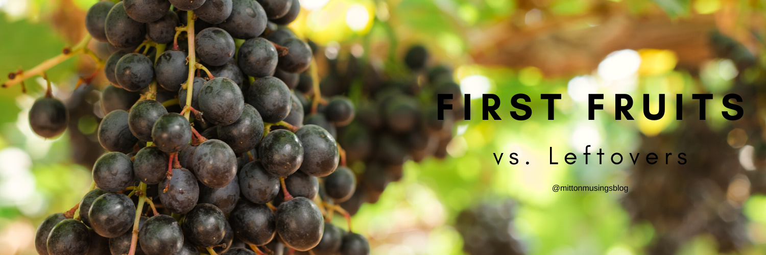 First Fruits vs. Leftovers | mittonmusings